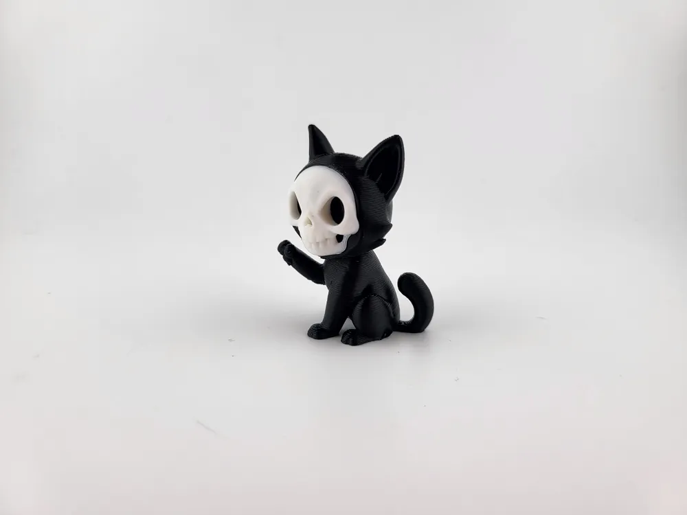 Skeleton Cat Figurine Grim Reaper Style Kitty - Free 3D Print Model ...