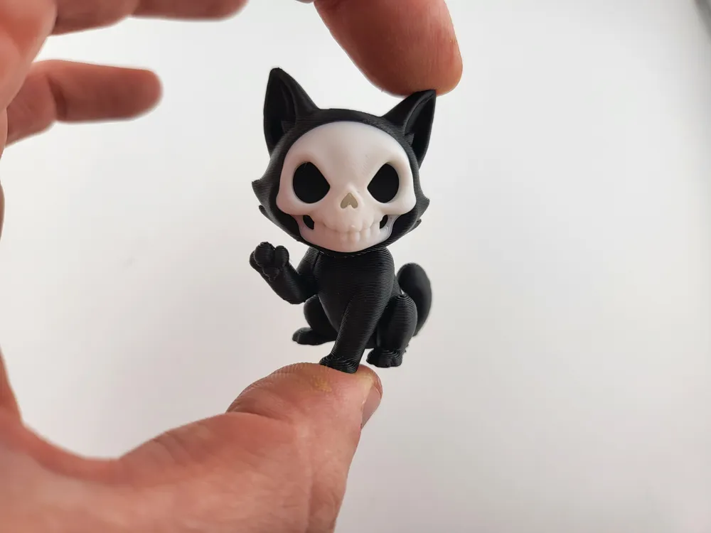 Skeleton Cat Figurine Grim Reaper Style Kitty - Free 3D Print Model ...