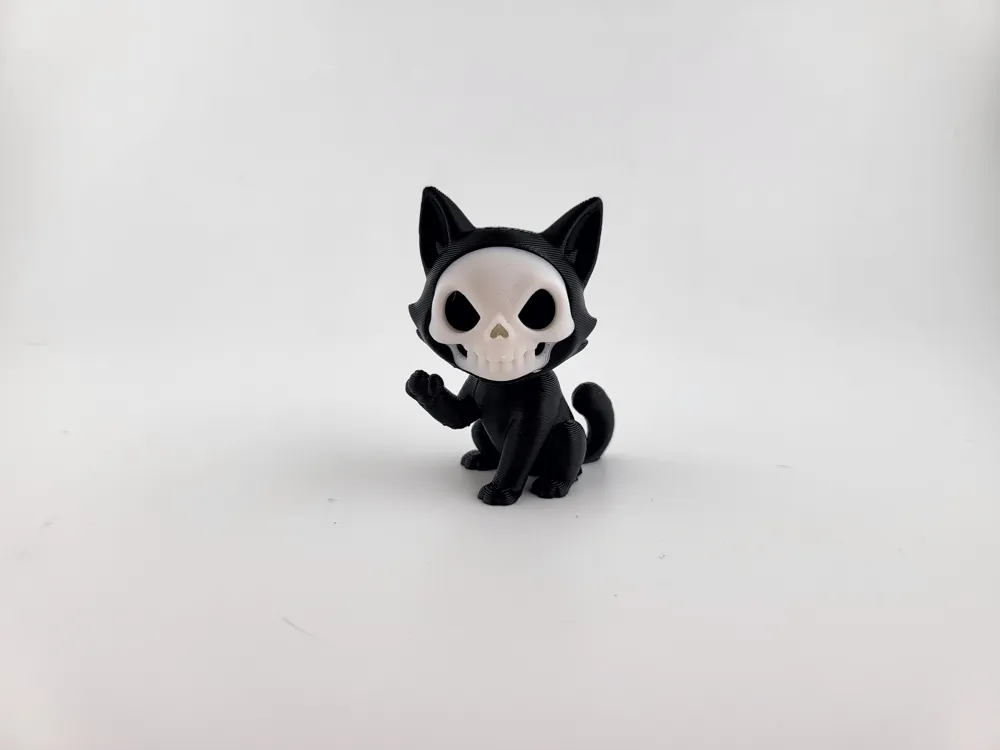 Skeleton Cat Figurine Grim Reaper Style Kitty - Free 3D Print Model ...