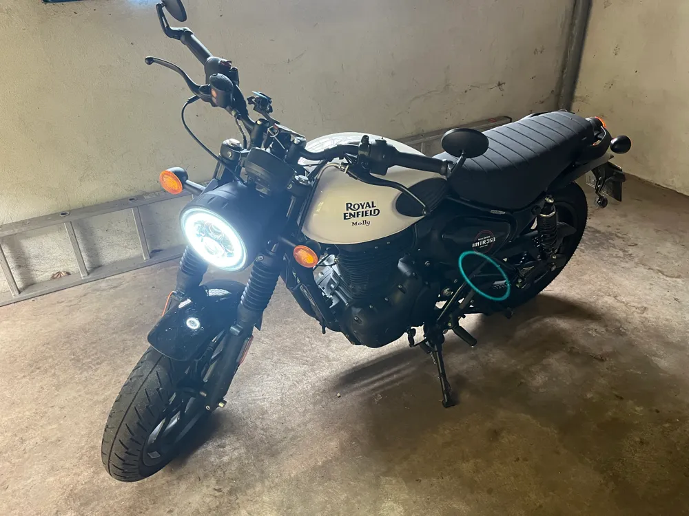 LED headlight adapter for Royal Enfield Hunter 350 mod. 2022/23 by Rauk ...