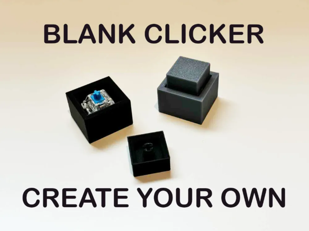 Blank Keyboard clicker parts (Free commercial Use) - Free 3D Print ...