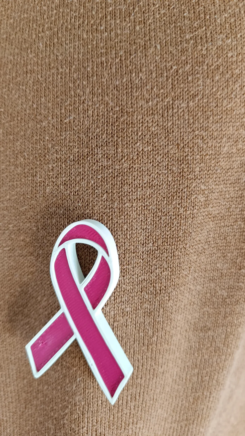 Pink October ribbon breast cancer magnet encased - Free 3D Print Model ...