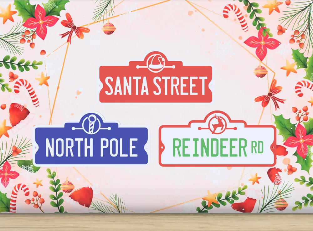Christmas Street Signs V2- Christmas Decor by JF-699 - MakerWorld