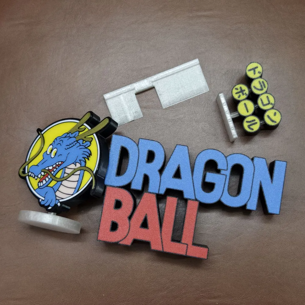 The 1986 Classic Dragon Ball Retro Logo - Free 3D Print Model - MakerWorld