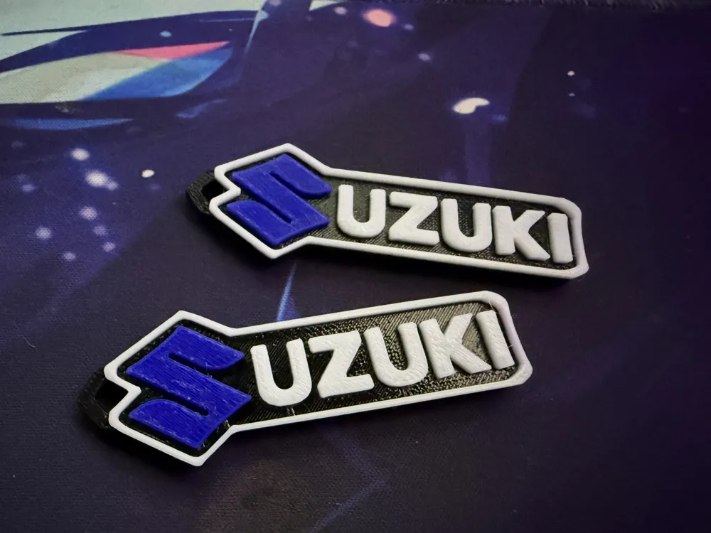Suzuki Logo Keychain Tag - Free 3D Print Model - MakerWorld