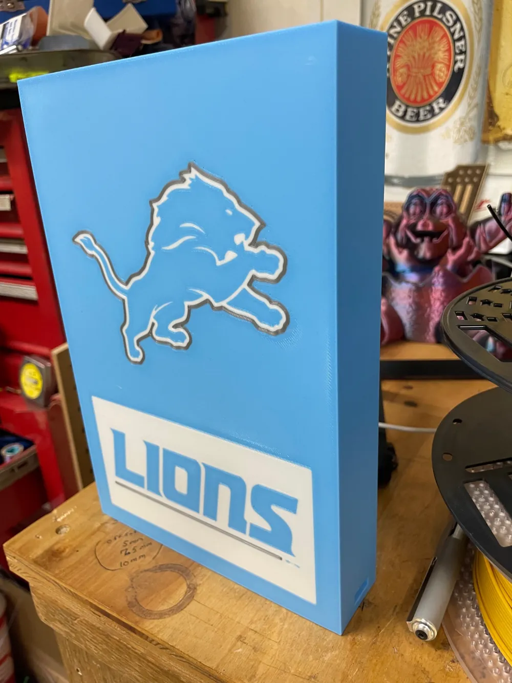 Detroit Lions light box by Websters Creations - MakerWorld