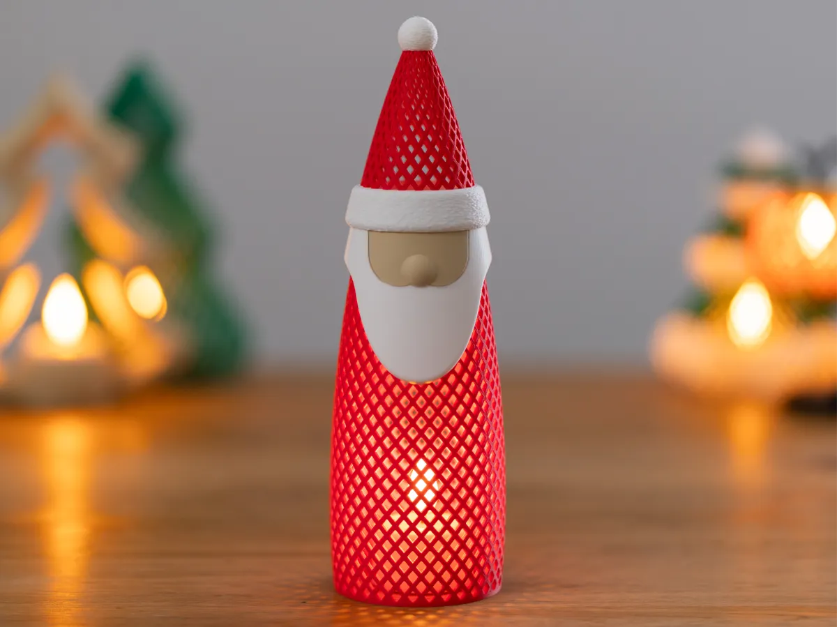 Christmas Santa Tea Light - Free 3D Print Model - MakerWorld
