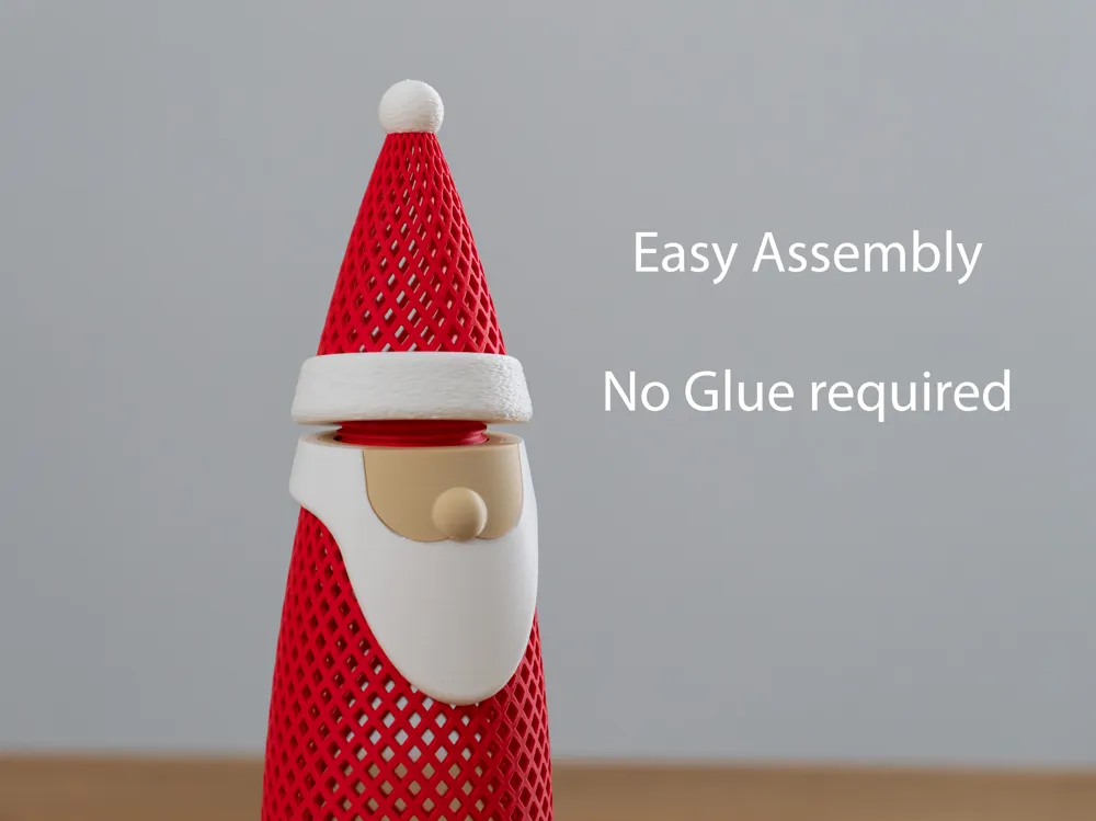 Christmas Santa Tea Light - Free 3D Print Model - MakerWorld