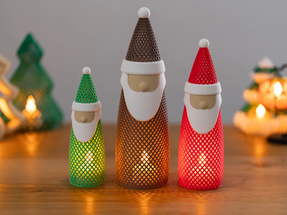 Christmas Santa Tea Light - Free 3D Print Model - MakerWorld