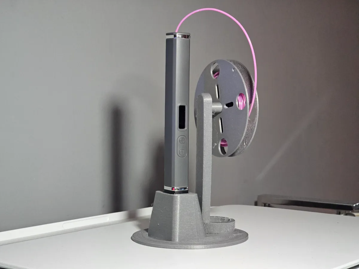 3D Printing Pen Holder with Filament Spool Mount - Free 3D Print Model ...