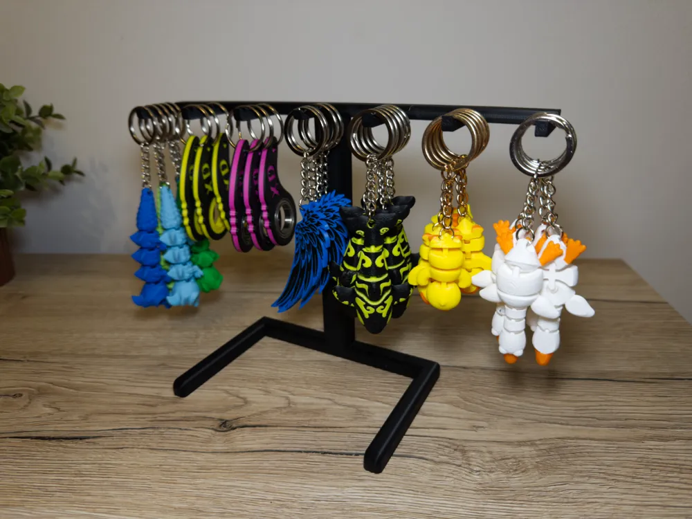 Keychain stand in one piece - Free 3D Print Model - MakerWorld