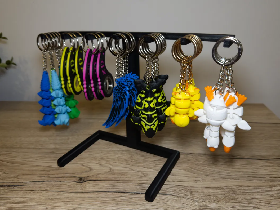Keychain stand in one piece - Free 3D Print Model - MakerWorld