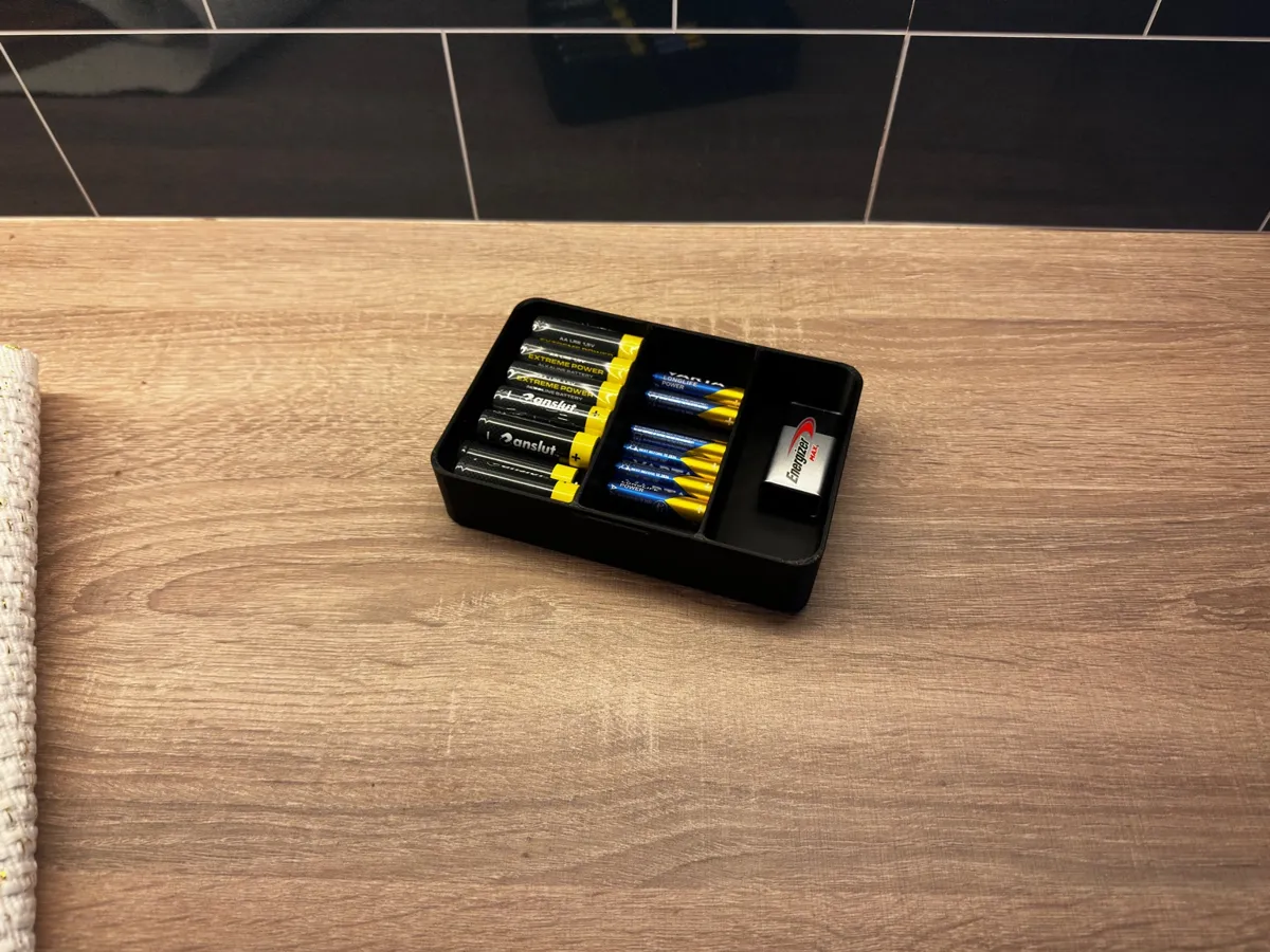 Universal Battery Storage Box - AA & AAA Storage - Free 3D Print Model ...