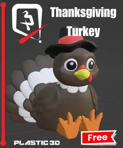 Thanksgiving Turkey by Plastic3D MakerWorld: Download Free 3D Models