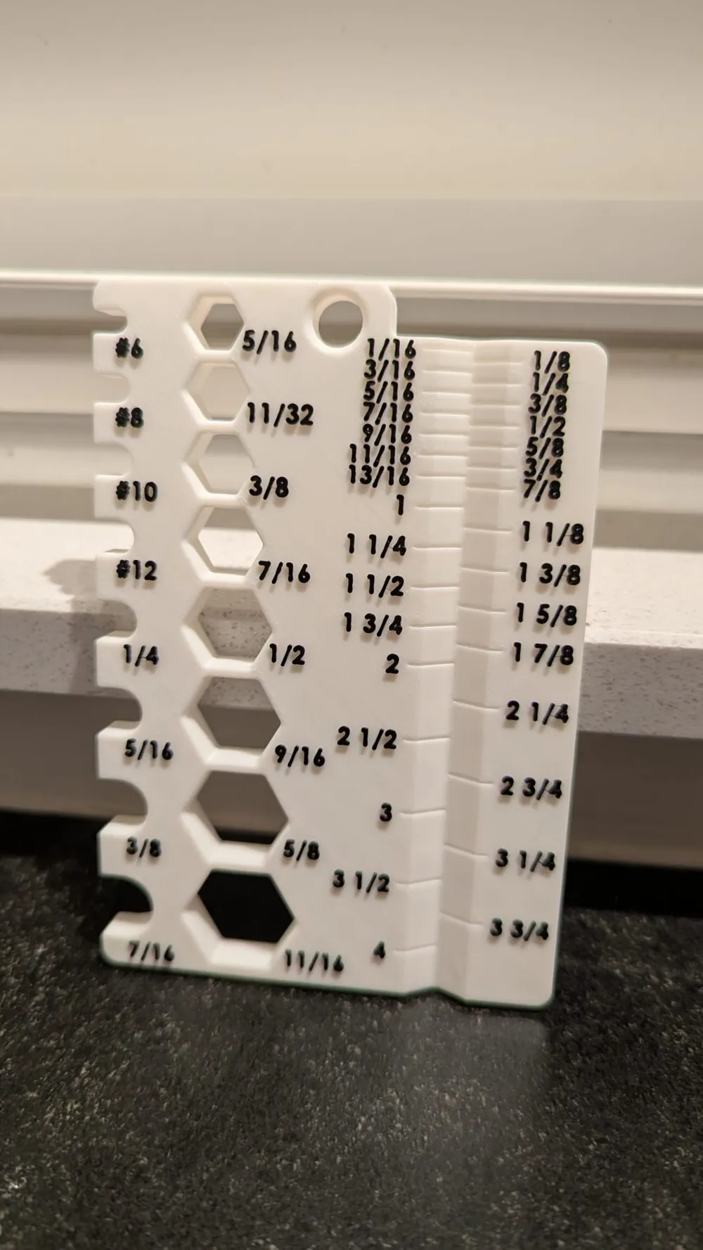 Imperial bolt/screw/nut measurement tool - Free 3D Print Model - MakerWorld