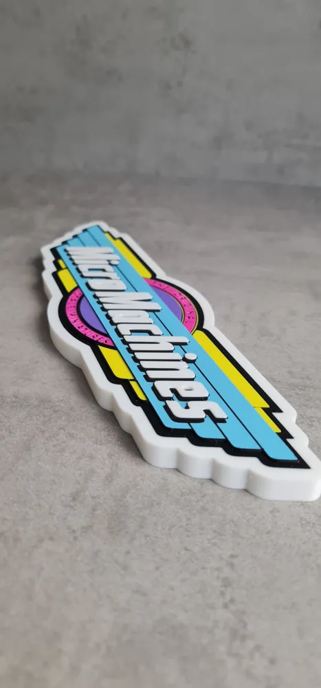 Micro Machines Logo - Free 3D Print Model - MakerWorld