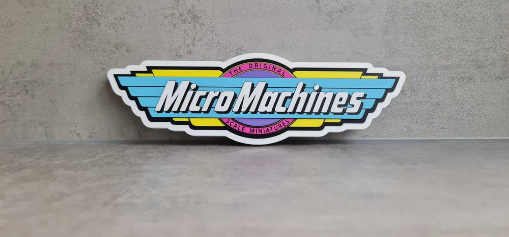 Micro Machines Logo - Free 3D Print Model - MakerWorld