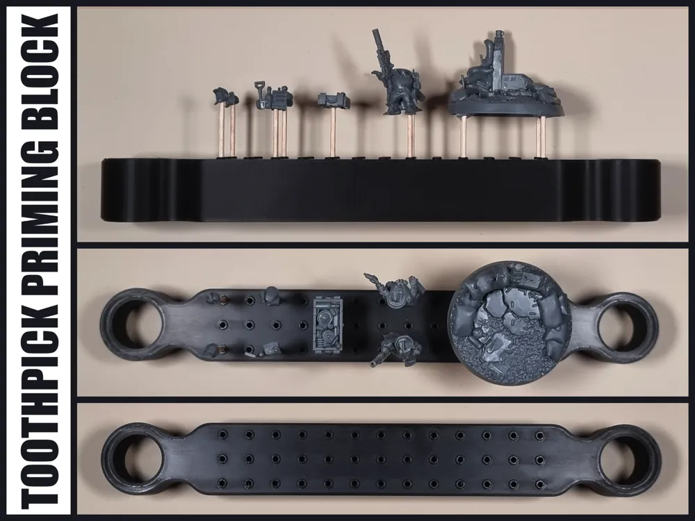 Toothpick Priming Block – Miniature Painting Stand by Adam Bosher ...