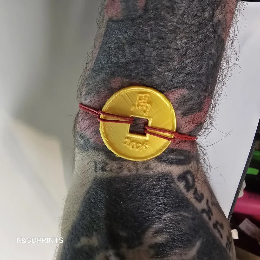 CHINESE LUCKY HORSE 2026 COIN BRACELET - Free 3D Print Model - MakerWorld