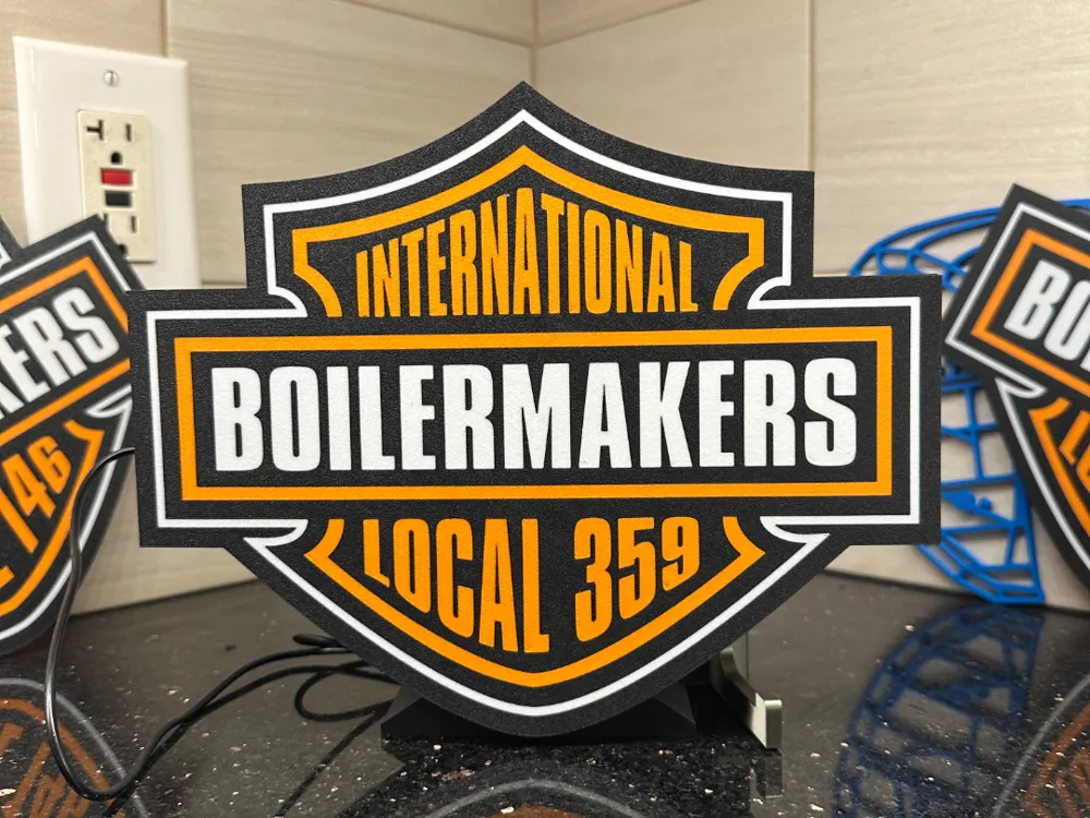 Boilermaker union local 359 light box by Jay - MakerWorld
