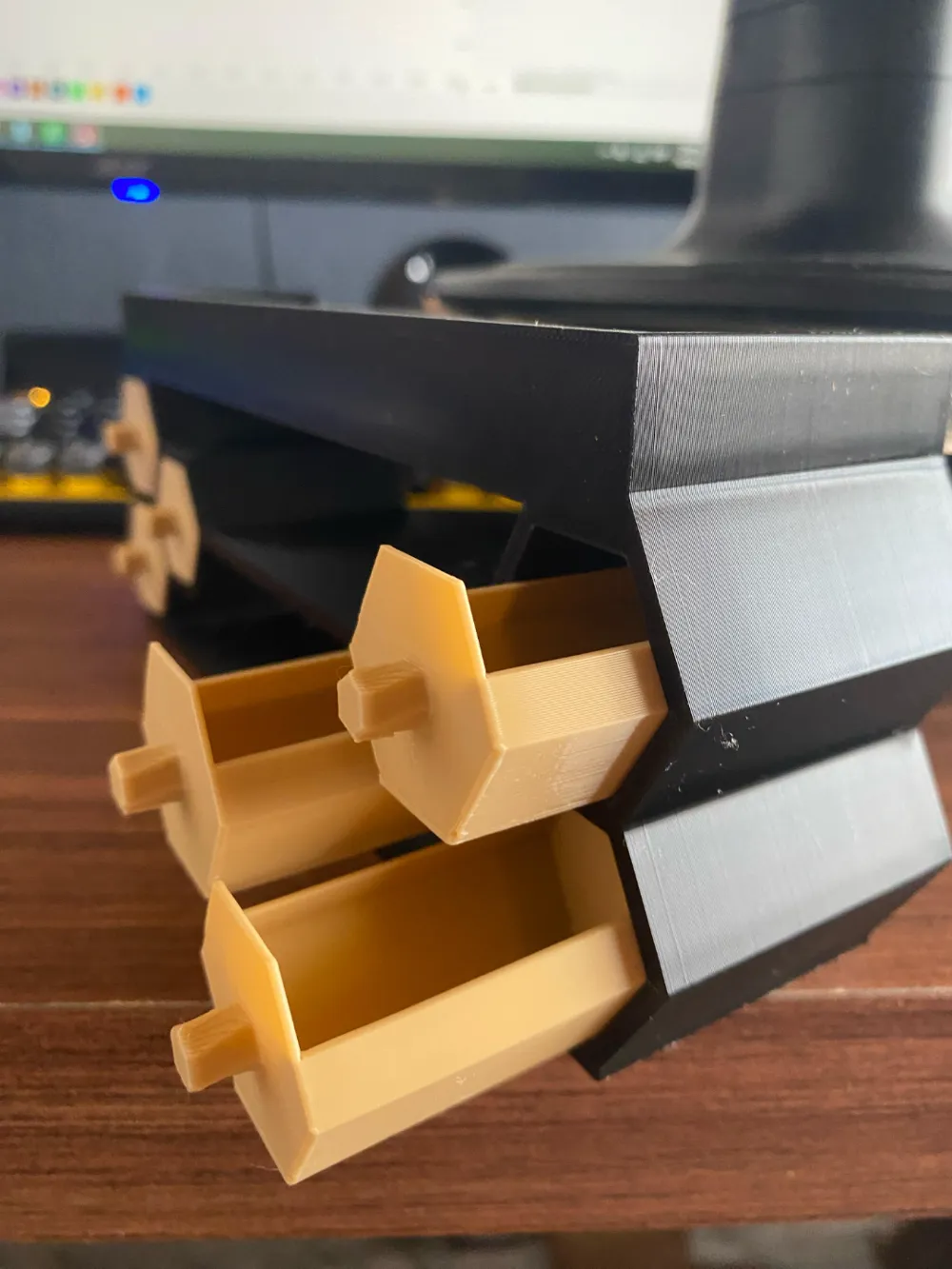 Monitor risers with drawers - Free 3D Print Model - MakerWorld
