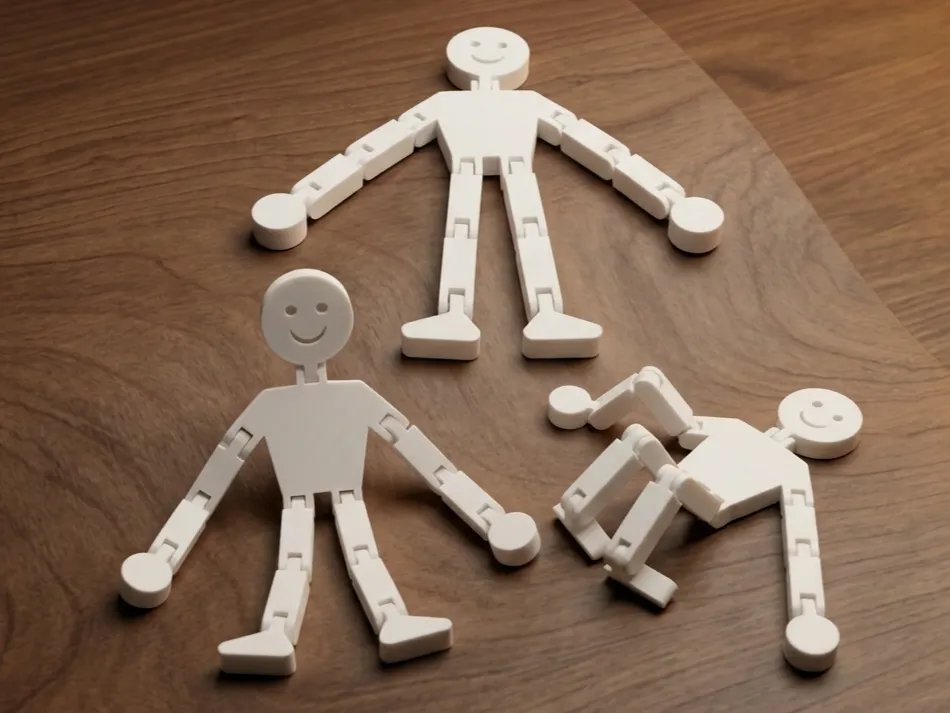 Flexible Stickman Model – Fun Desk Toy / Fidget - Free 3D Print Model ...