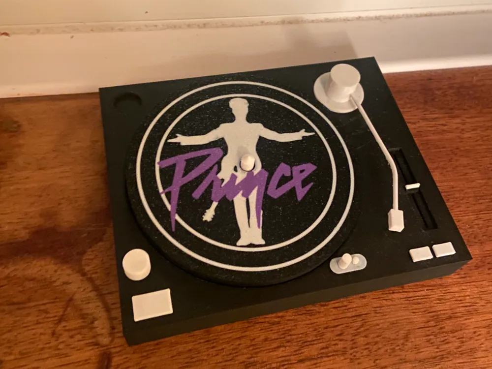 Prince Record Style Coaster - Free 3D Print Model - MakerWorld