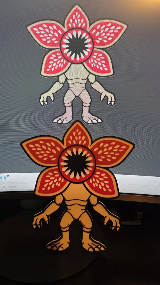 Demogorgon – Stranger Things | Layered Plaque - Free 3D Print Model ...