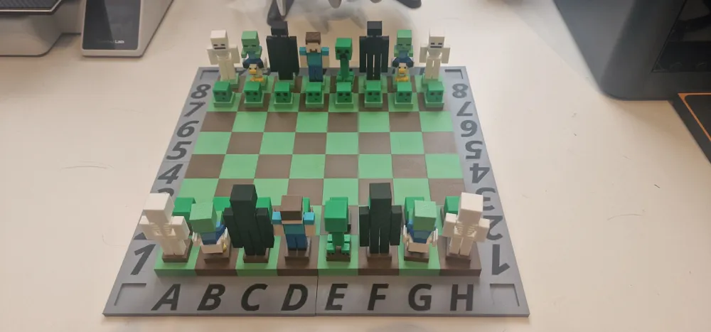 Minecraft Chess Set (magnetic) by Christian MakerWorld: Download Free ...