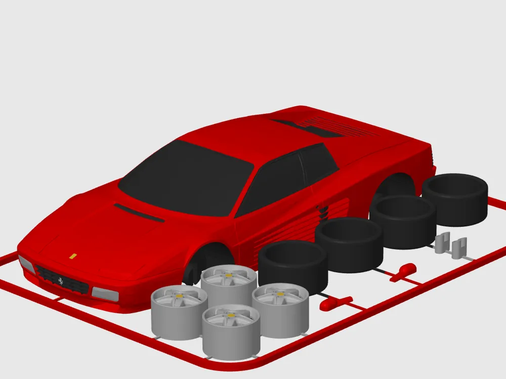 Ferrari Testarossa Kit Card Remixed by The Kit Card Guy - MakerWorld