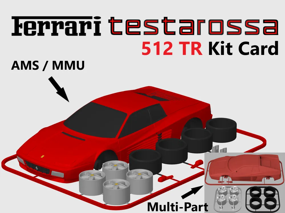Ferrari Testarossa Kit Card Remixed by The Kit Card Guy - MakerWorld