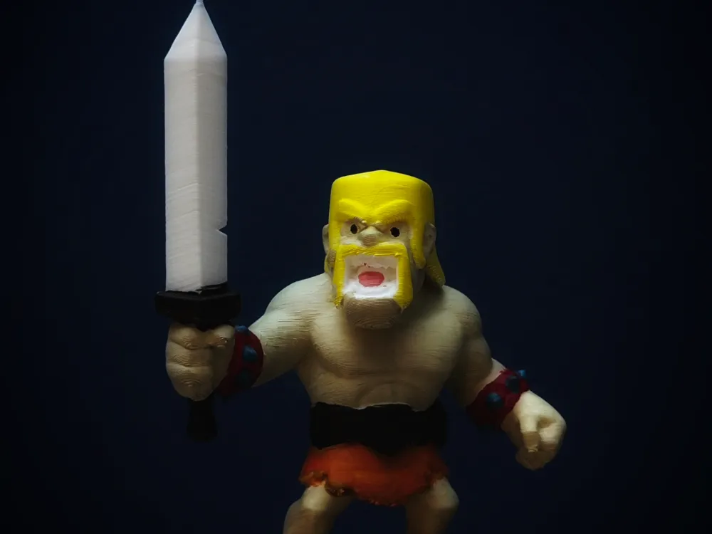 Barbarian Warrior – Clash Style Fantasy Fighter - Free 3D Print Model ...