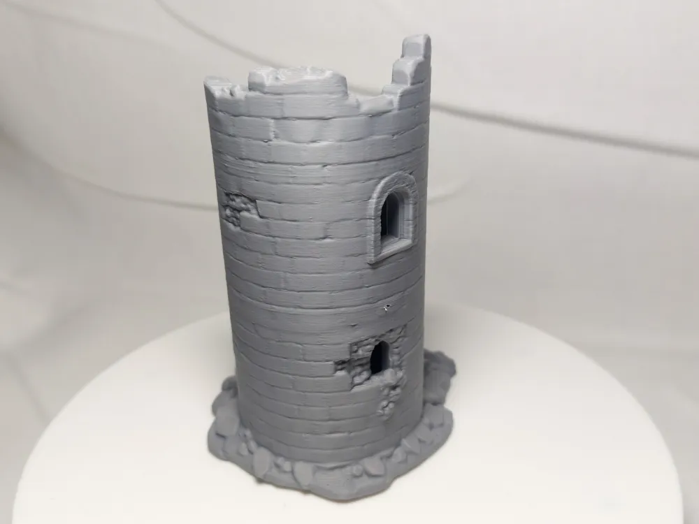 Ruined Stone Tower – Fantasy Terrain - Free 3D Print Model - MakerWorld