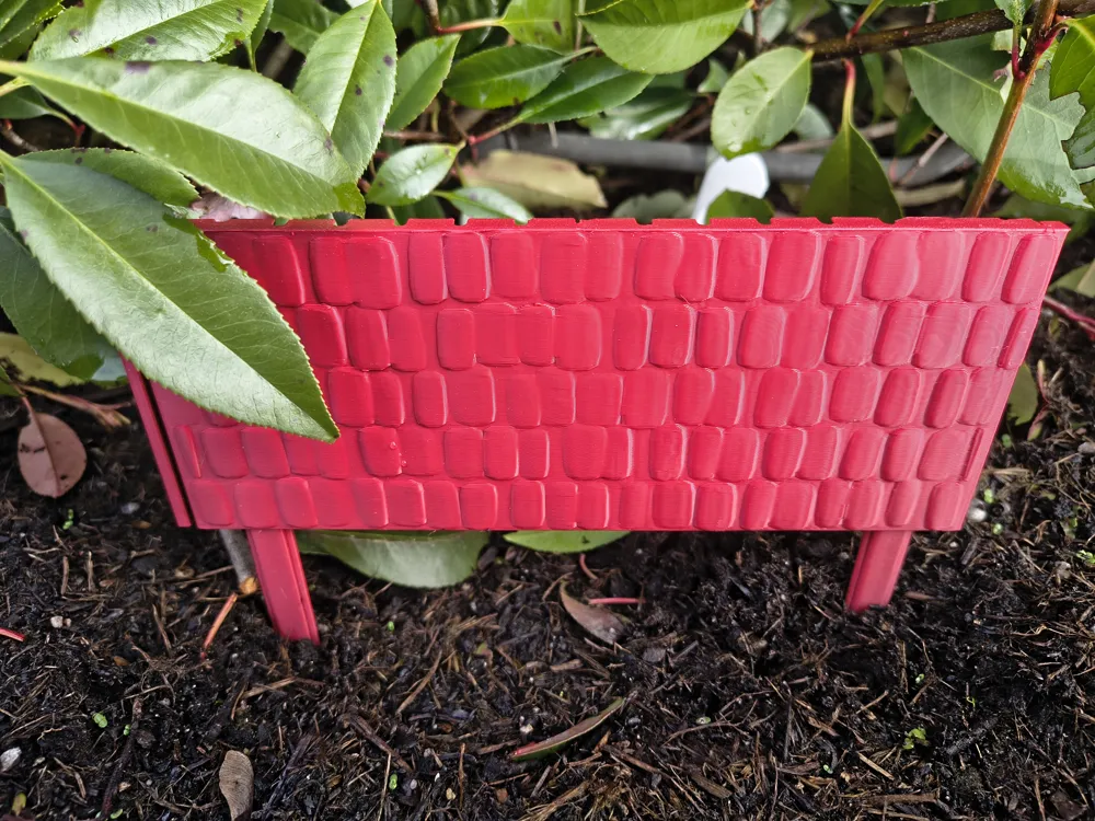 Garden Lawn Edging Fence Set – 4 Border Designs - Free 3D Print Model ...