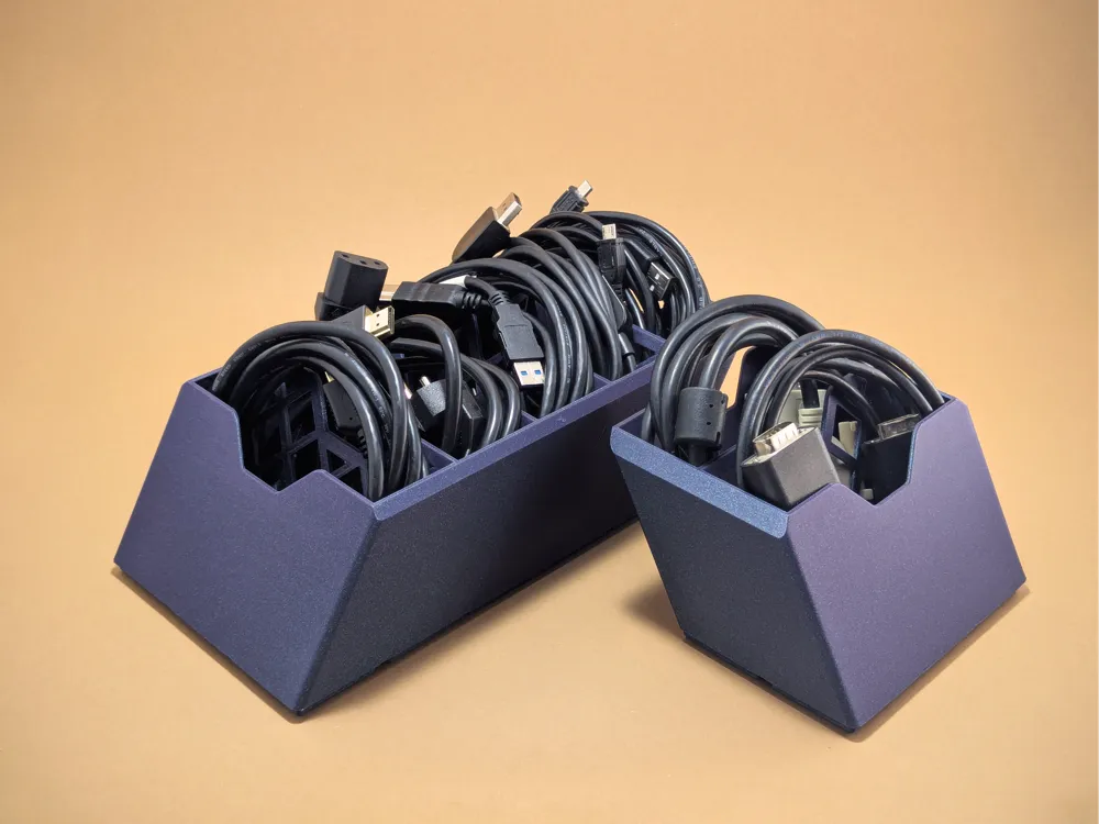 Gridfinity Organizer For Large Cables (Tilted) by Dead Pixel MakerWorld ...