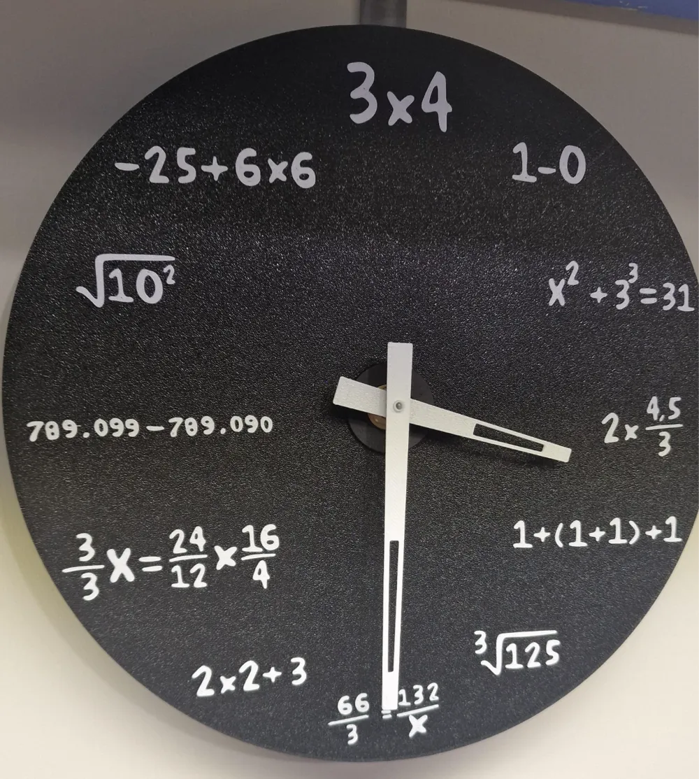 Mathematical Wall Clock (Clock Components Kit 011) by Luca Ciardiello ...