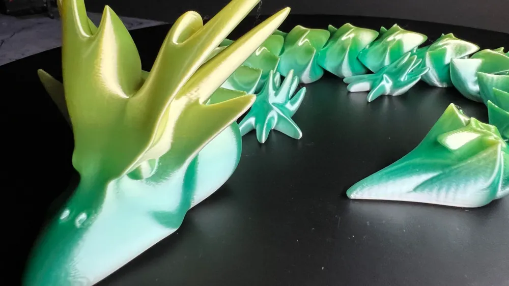 'HORNY DRAGON' - PRINT-IN-PLACE, ARTICULATED DRAGON - SUPPORT FREE by ...