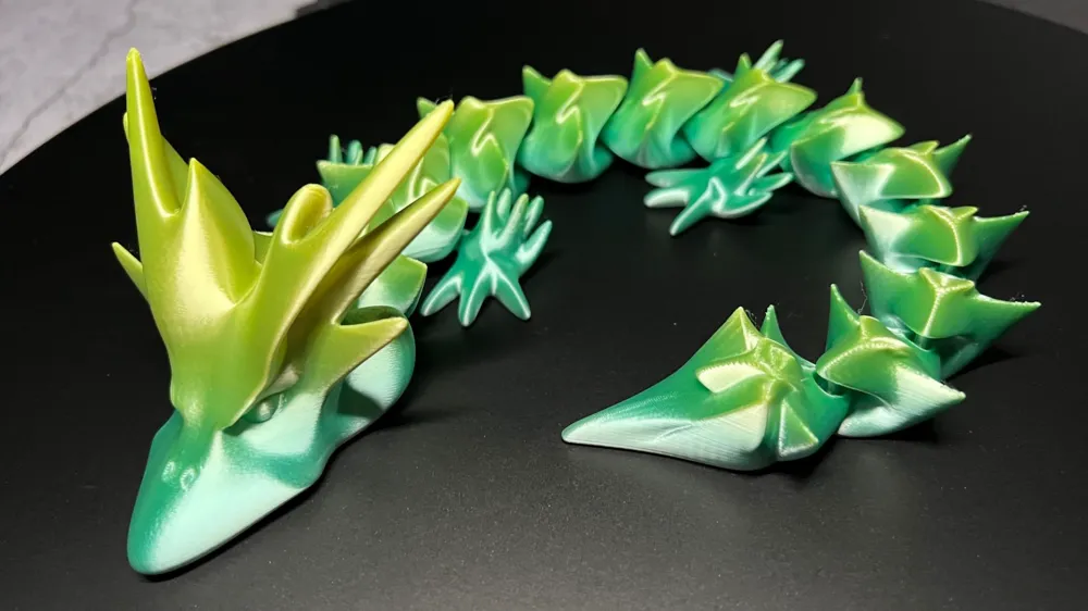 'HORNY DRAGON' - PRINT-IN-PLACE, ARTICULATED DRAGON - SUPPORT FREE ...