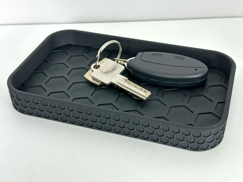 Modern Key Tray with Hexagon Pattern by Maxx Design - MakerWorld