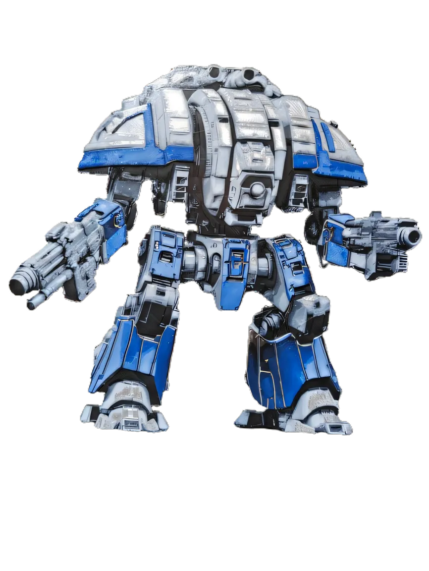 Armored Battle Mech (200x200) - Hueforge by 0atz - MakerWorld