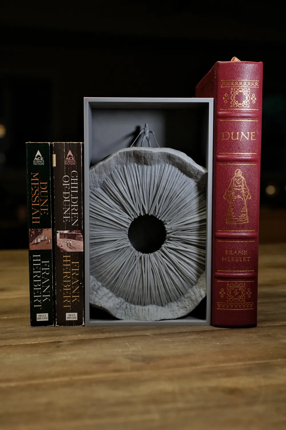 Dune Sandworm Shai-Hulud & Fremen Rider Book Nook by watchthemaker ...