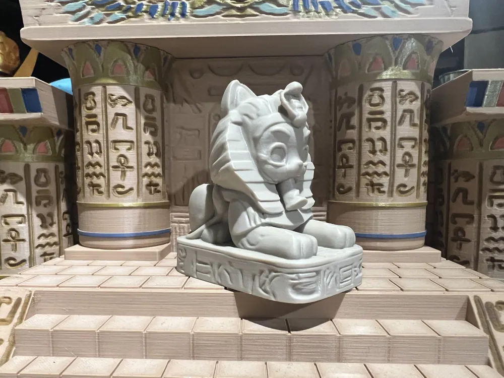 Pharaoh Meow: The Sphinx Cat Statue by AT62 MakerWorld: Download Free 3D Models