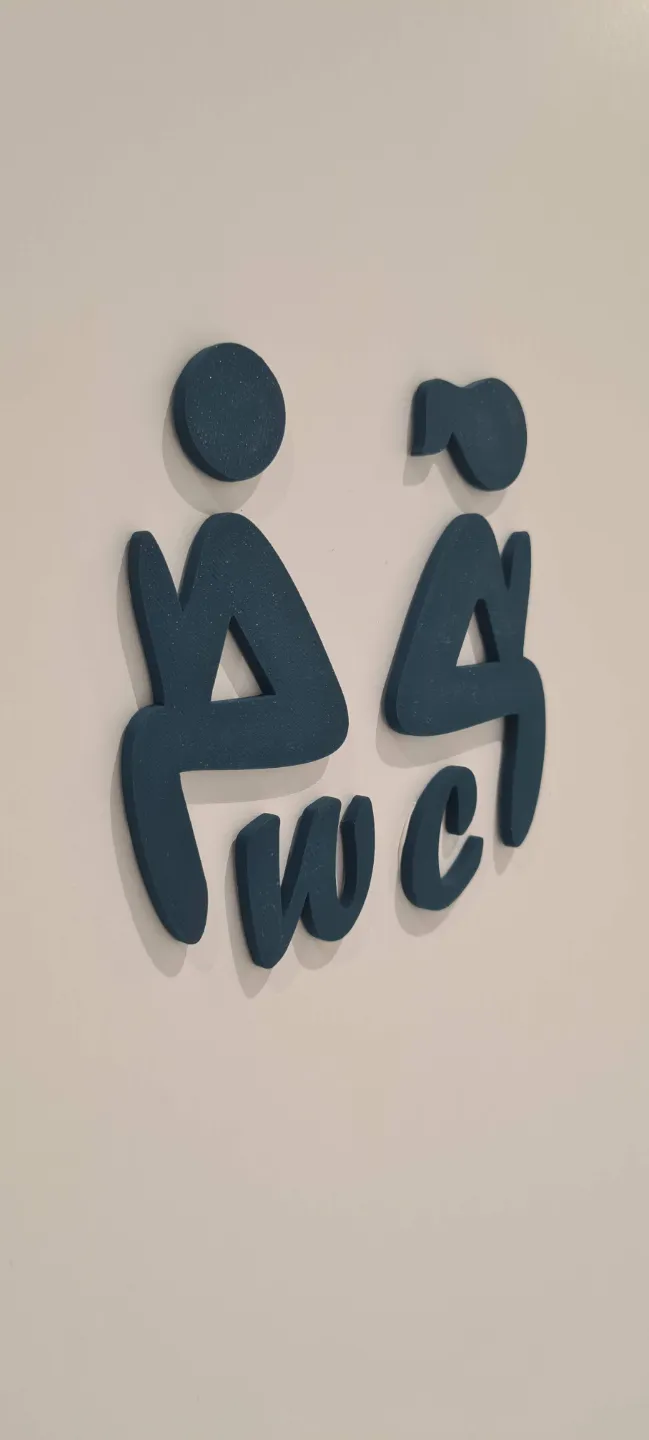 Funny toilet sign by kurtvdv - MakerWorld