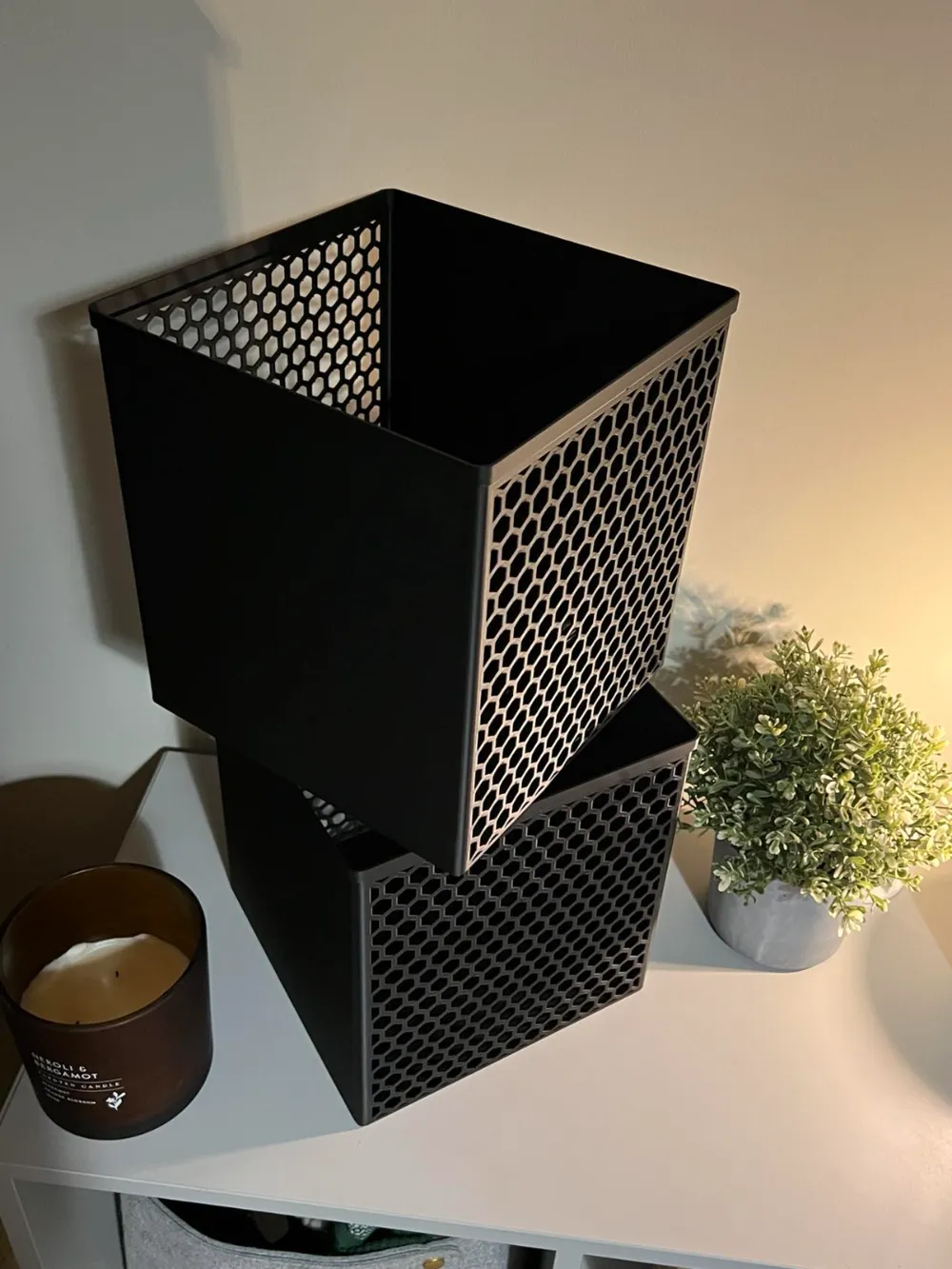 Large Stackable Basket With Honeycomb Pattern by SirSnave MakerWorld ...