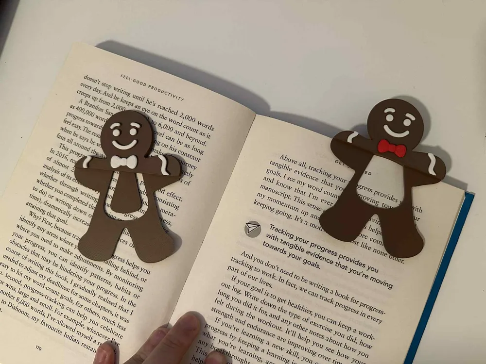 Gingerbread man Bookmark - Free 3D Print Model - MakerWorld