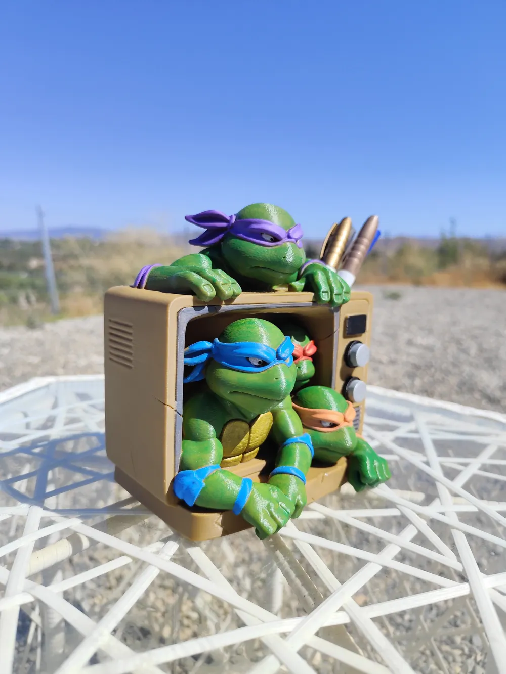 Teenage Mutant Ninja Pen Holder – Retro TV Style by MY LIGHT MakerWorld ...