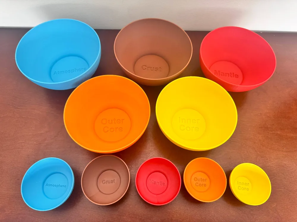 Structure of the Earth Nesting Bowls by Kopp3D - MakerWorld