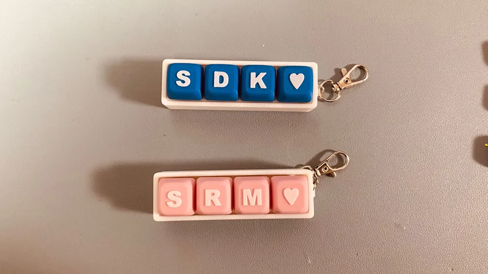 Initial Keycap Keychain - Free 3D Print Model - MakerWorld