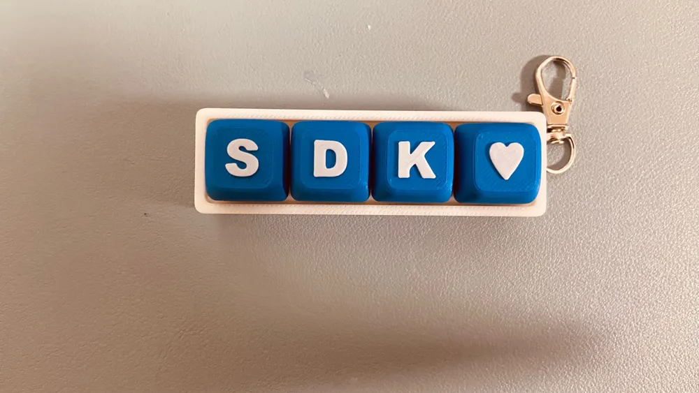 Initial Keycap Keychain - Free 3D Print Model - MakerWorld
