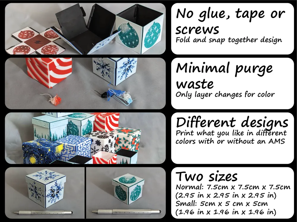 Foldable Gift Box Decorative - Free 3D Print Model - MakerWorld